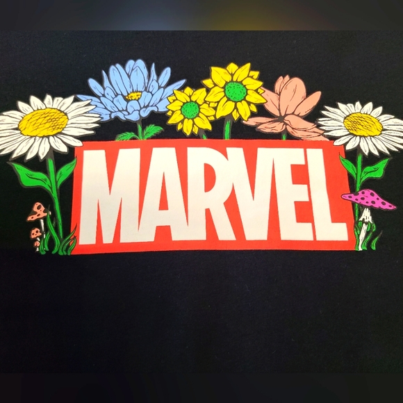Marvel | Shirts | Marvel Flower Tee | Poshmark